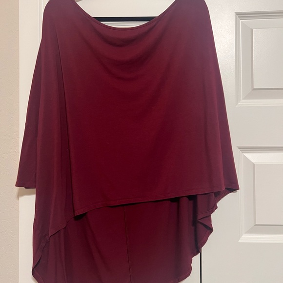 Isaac Liev | Tops | Isaac Liev Burgundy Hilo Top | Poshmark